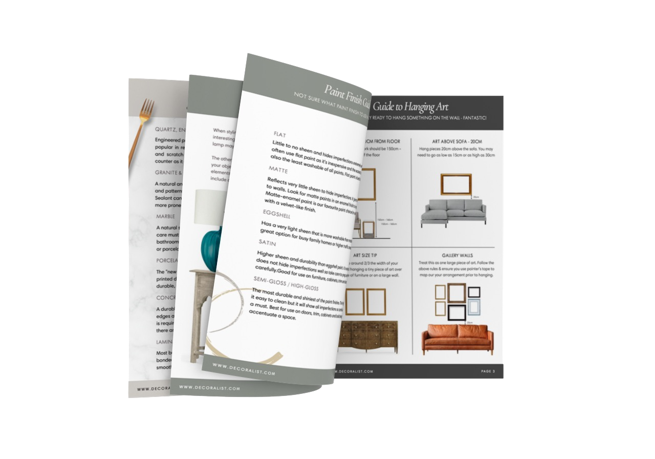 Ultimate Interior Design Cheat Sheet Bundle | FREE e-Book - Decoralist
